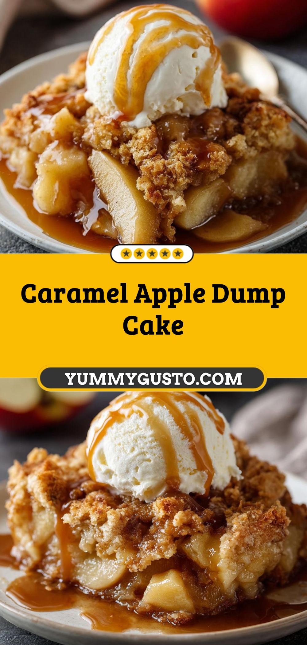 Easy Caramel Apple Dessert with Cake Mix and Caramel Sauce - Yummy Gusto