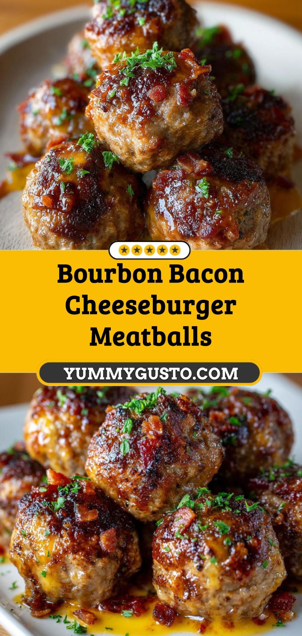 Bourbon bacon meatballs with cheddar, barbecue bourbon glaze, and smoky ...