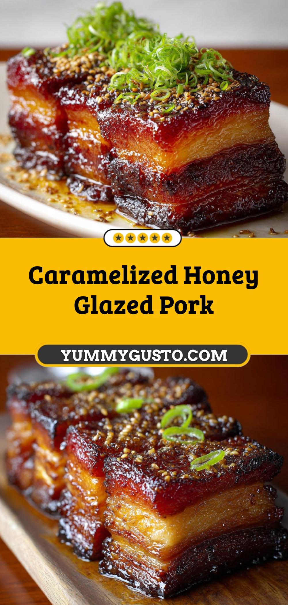 Caramelized Honey Glazed Pork Belly with Sweet Soy Glaze - Yummy Gusto